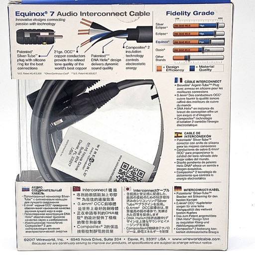 Wireworld Cable Technology Equinox 7 (XLR) 5ft/1.5m Interconnect cables